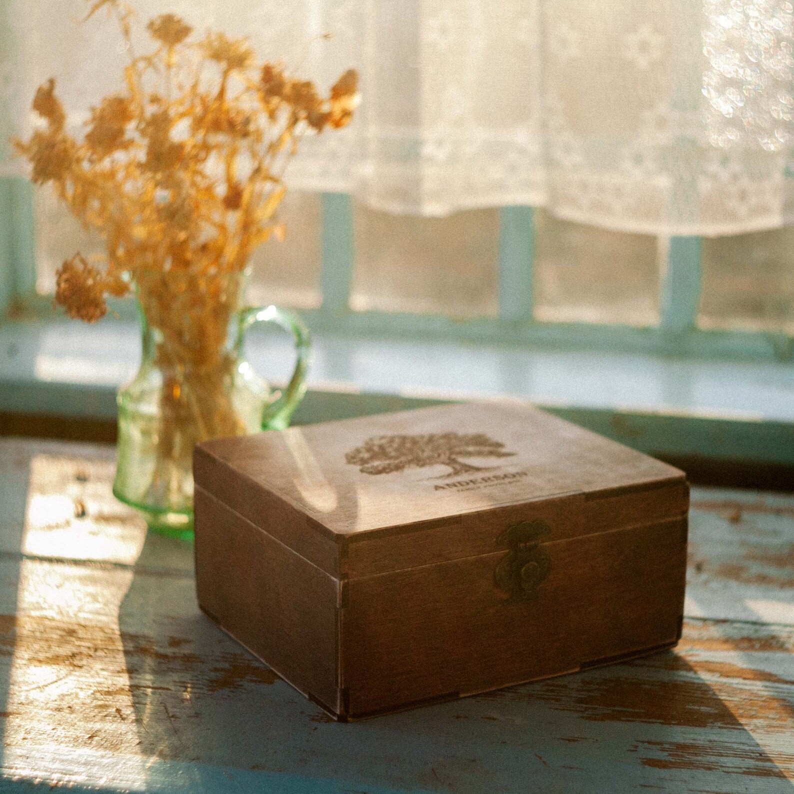 Personalized 4x6 Wooden Photo Box With USB Drive - Family Keepsake ...