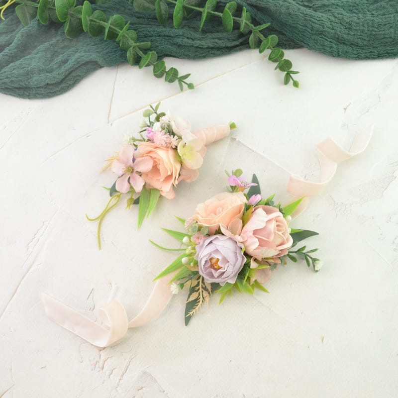 Flower Peach Corsage - Etsy