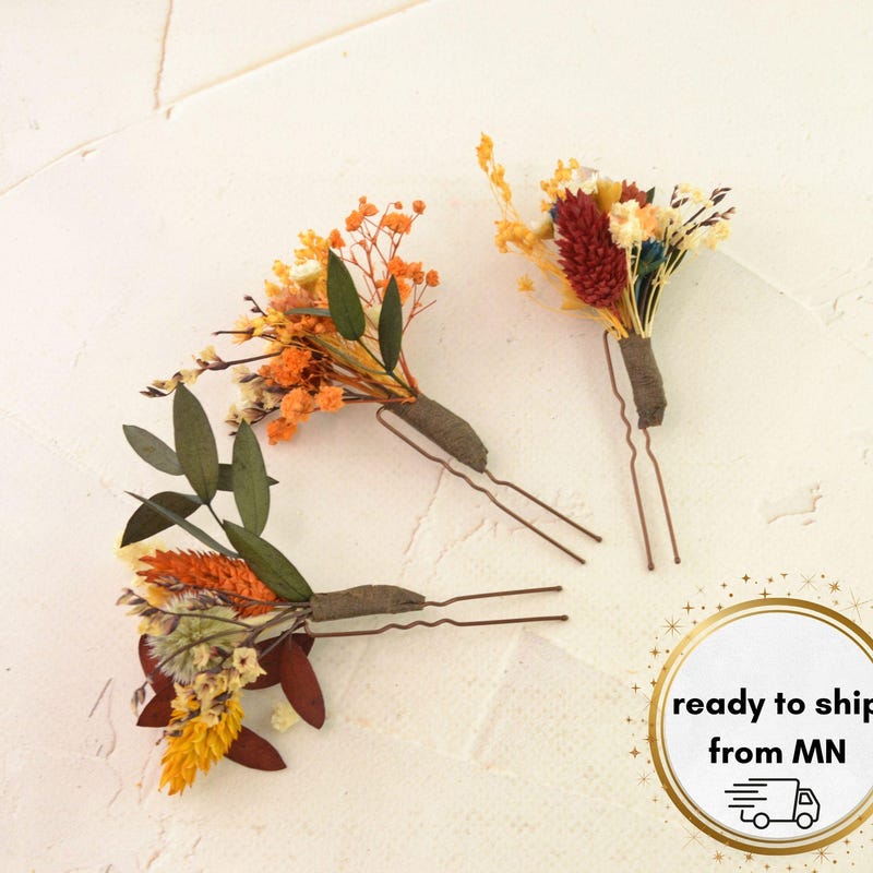 Purple Flower Hair Pin - Etsy