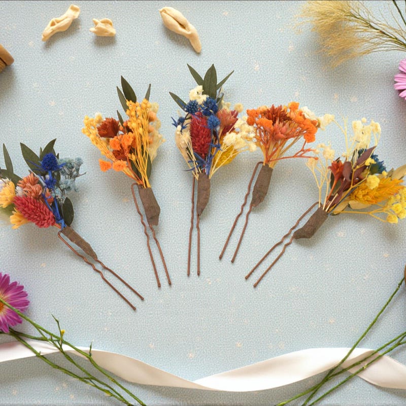 Boho Hair Pins Rust - Etsy