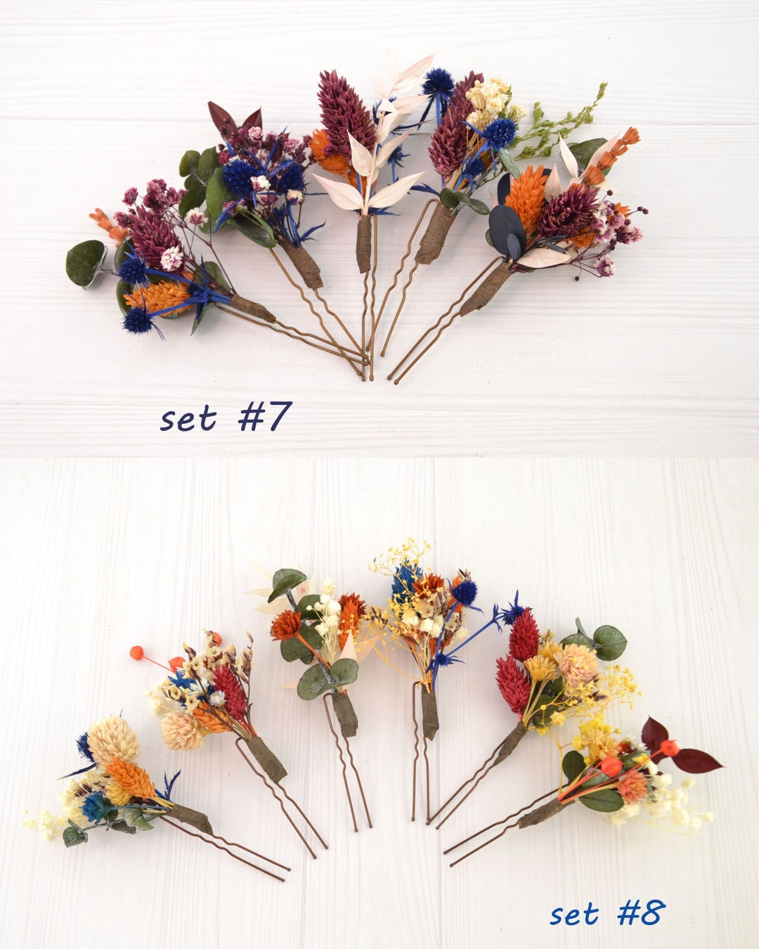 Greenery for Hair Floral Hair Pins Dried Hair Pins Bridal - Etsy