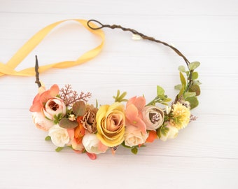 Fall Floral Crown - Etsy