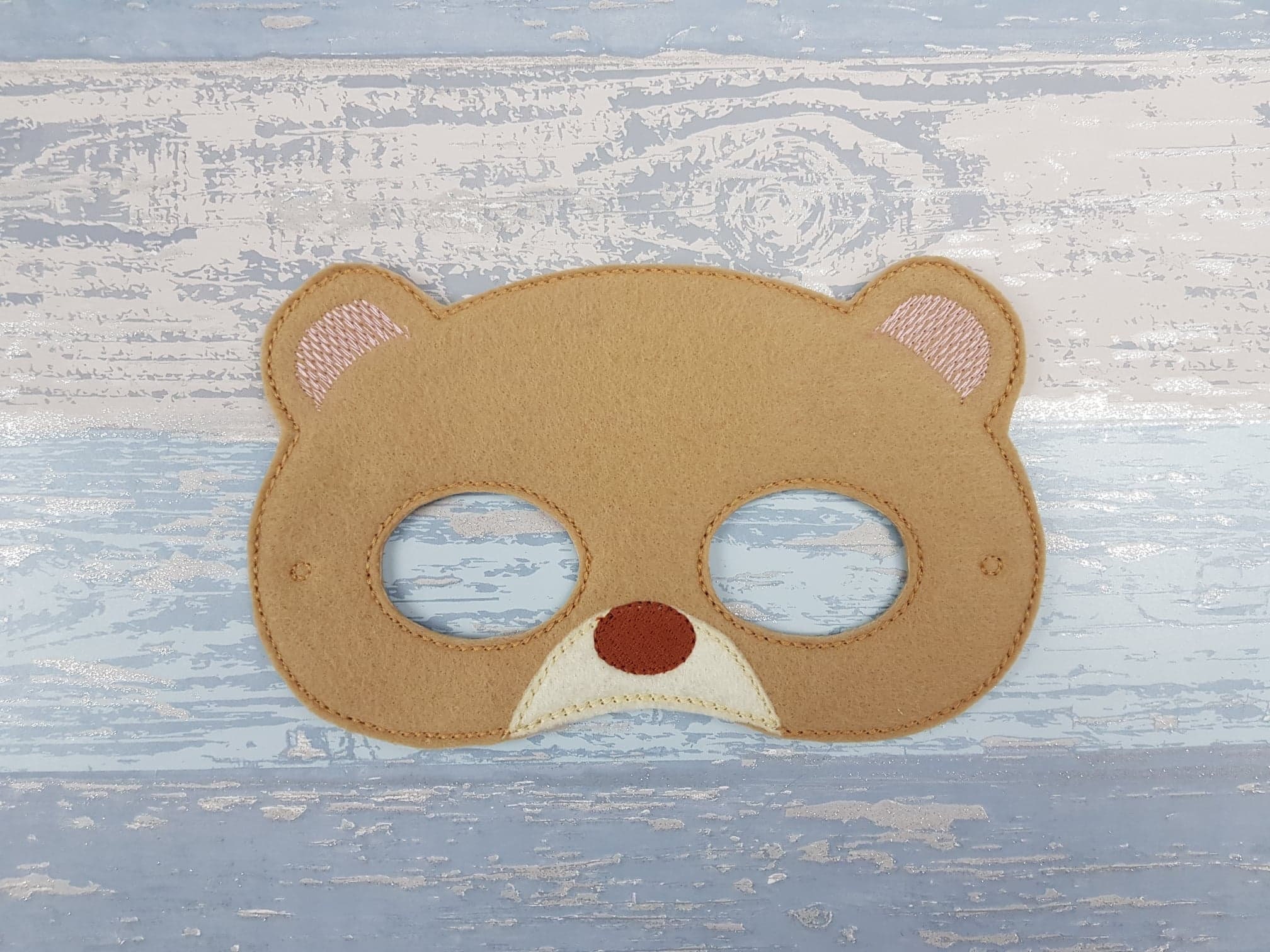 Brown Bear Felt Mask Boy Bear Mask Girl Bear Mask with | Etsy