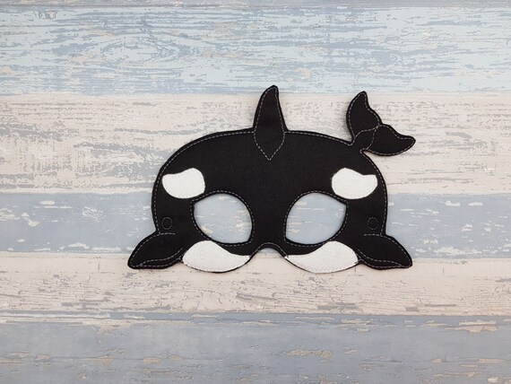 Killer Whale Mask Felt Face Mask Soft Half Face Mask | Etsy