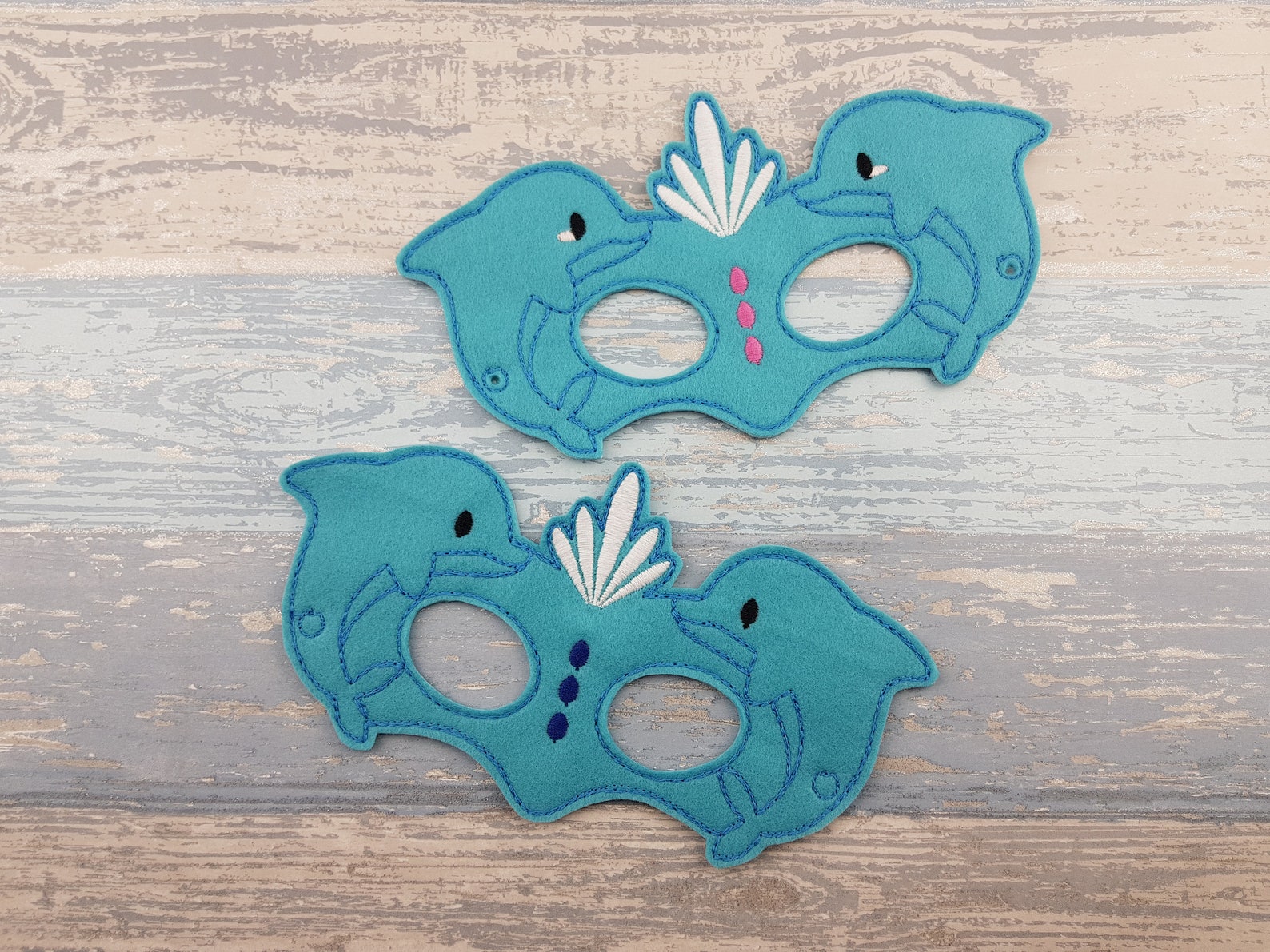 Felt Dolphin Mask and Superhero Cuffs Felt Mask Mask & | Etsy