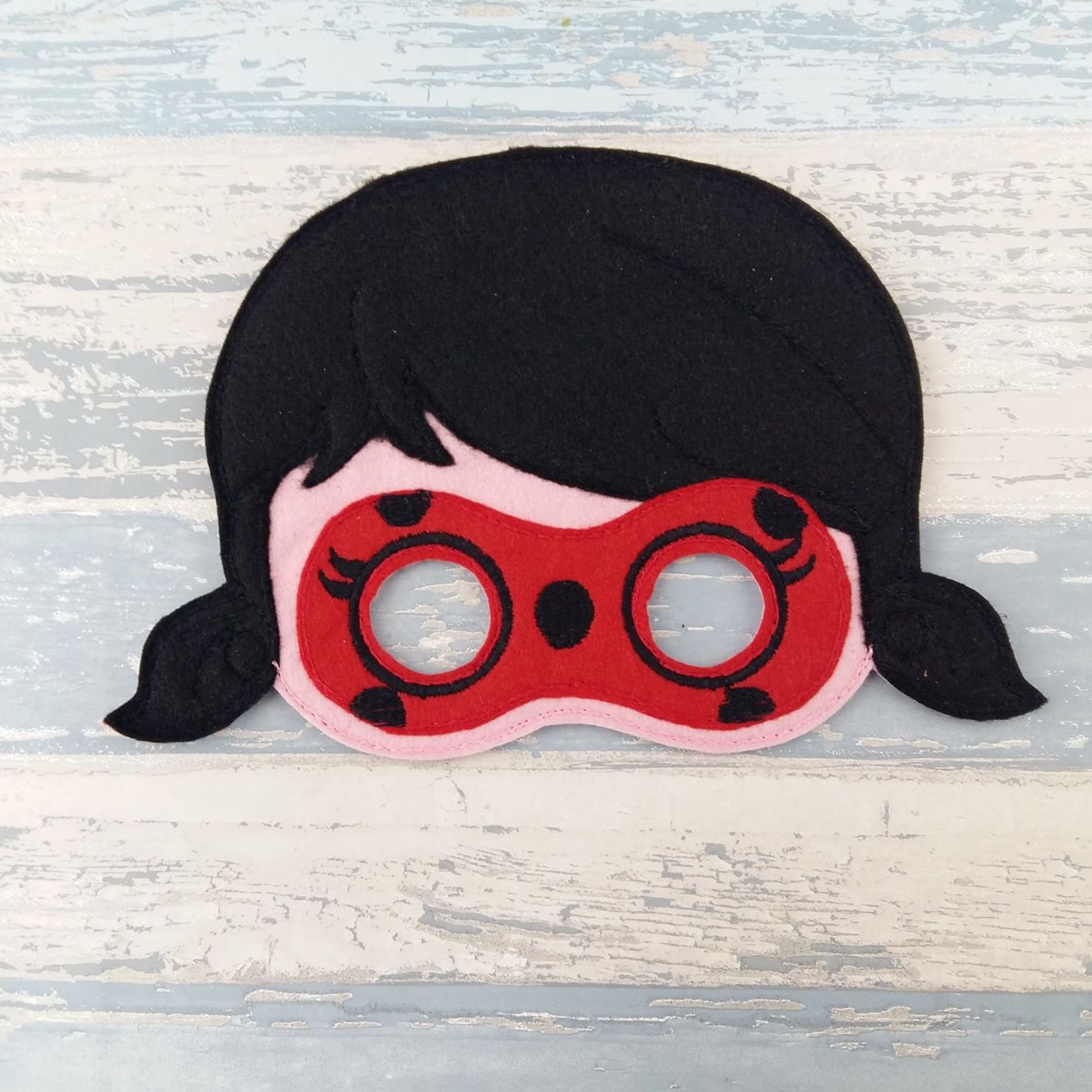 Ladybug Mask Miraculous Ladybug Ladybird Felt Mask Girl | Etsy