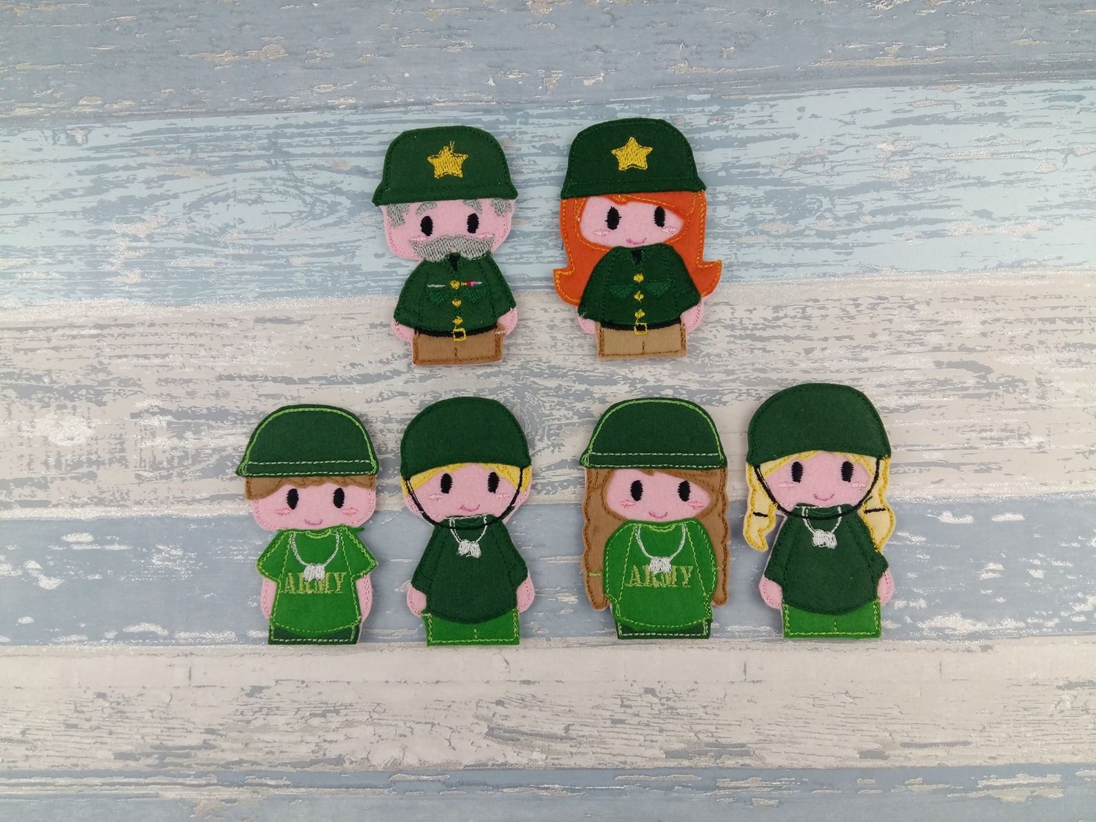 Military Family Finger Puppets Soldiers Army Gift Idea | Etsy