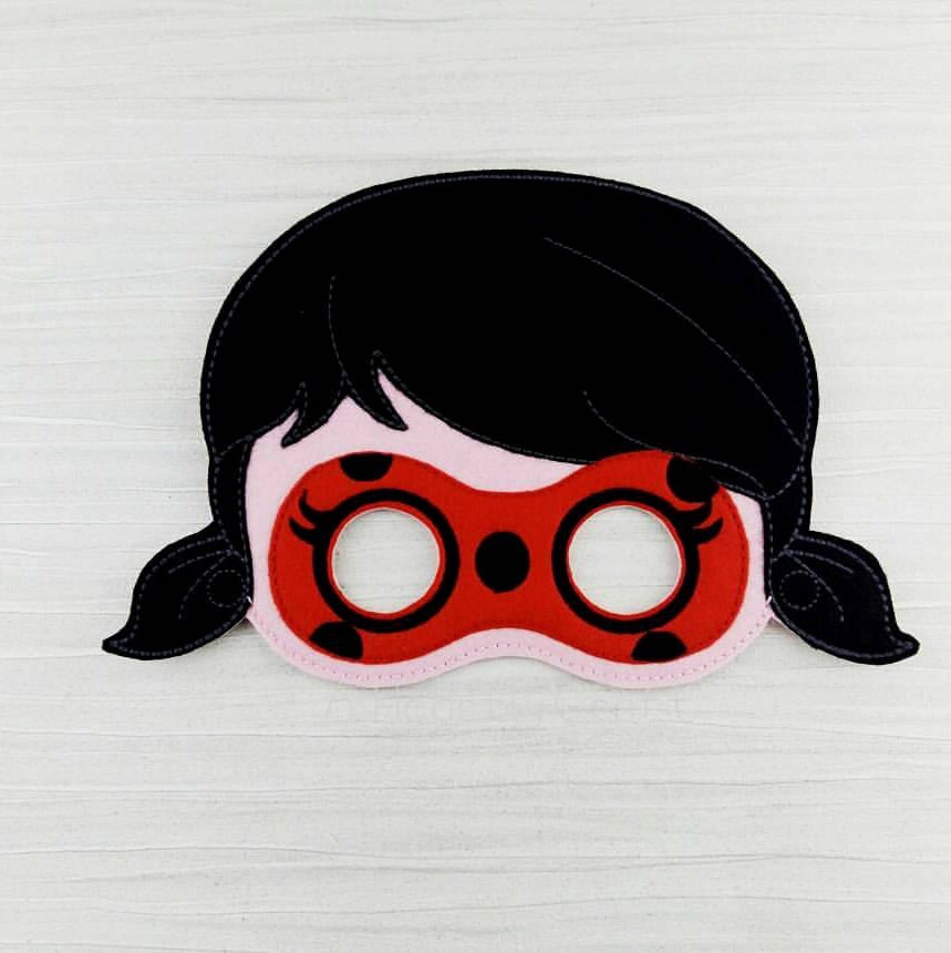 Ladybug Mask Ladybug Felt Mask Super Girl Mask Cosplay | Etsy
