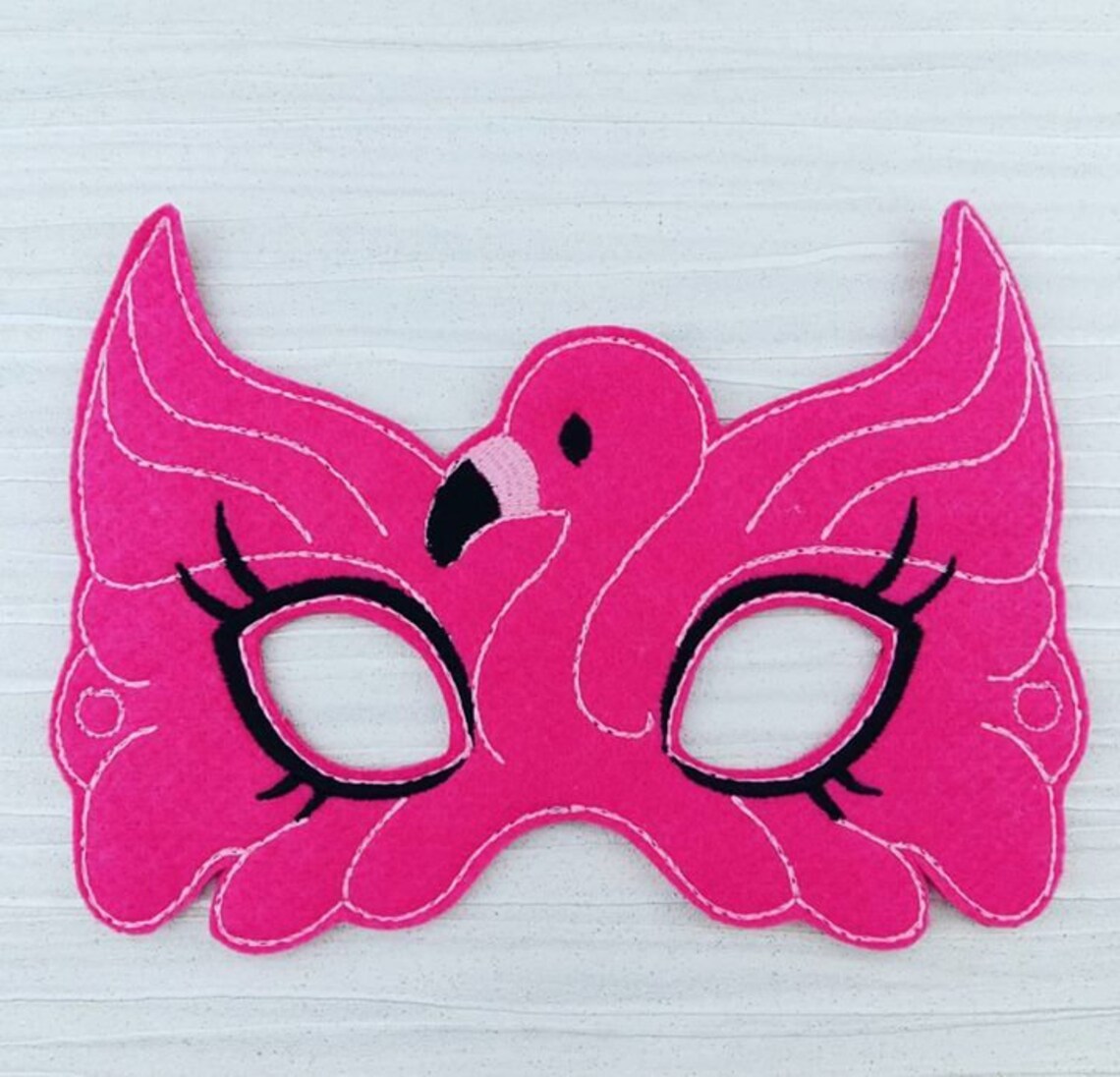 Máscara de flamenco y alas set máscara de fieltro rosa | Etsy