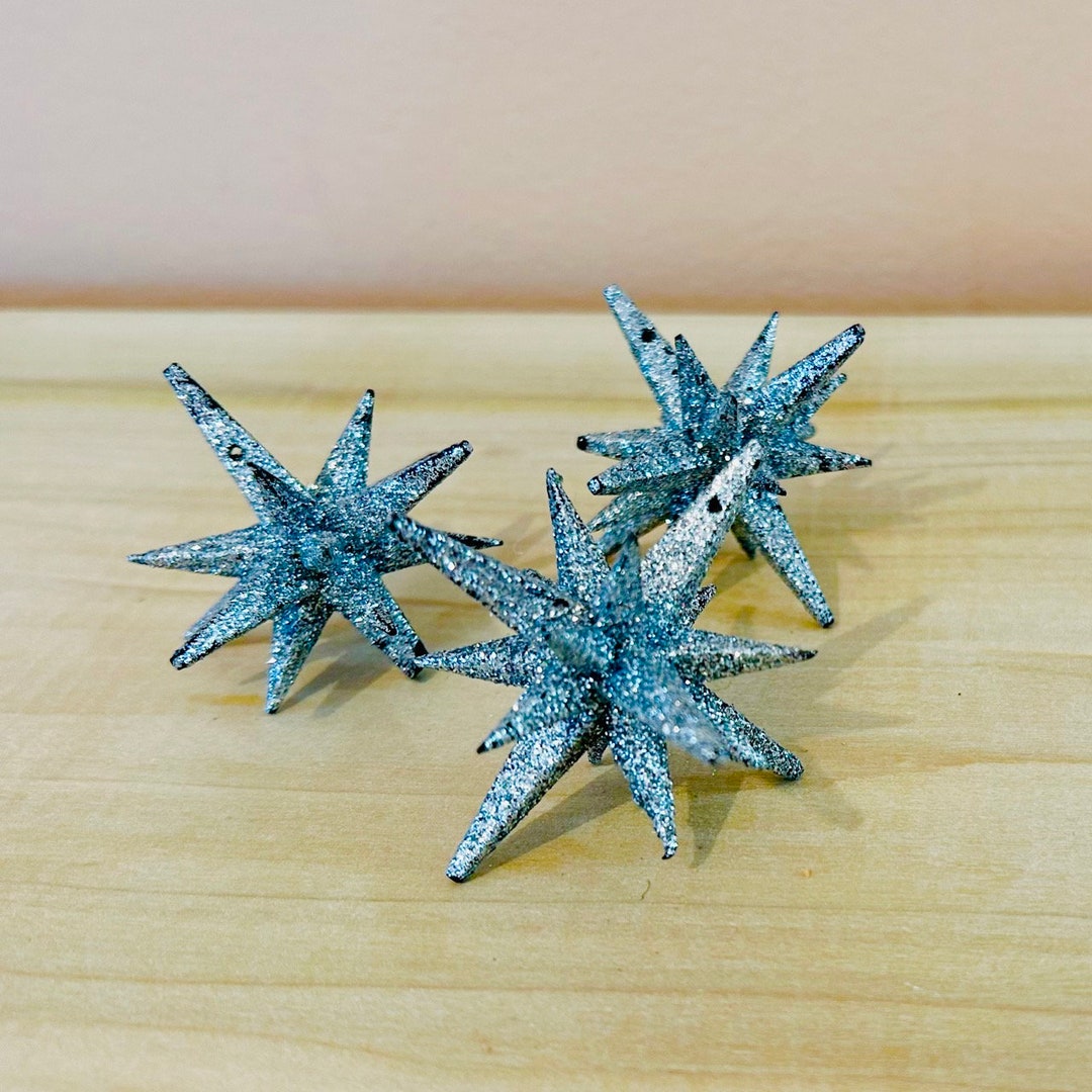 Vintage Sputnik Starburst Christmas Tree Ornaments // Set of 3 1950s ...