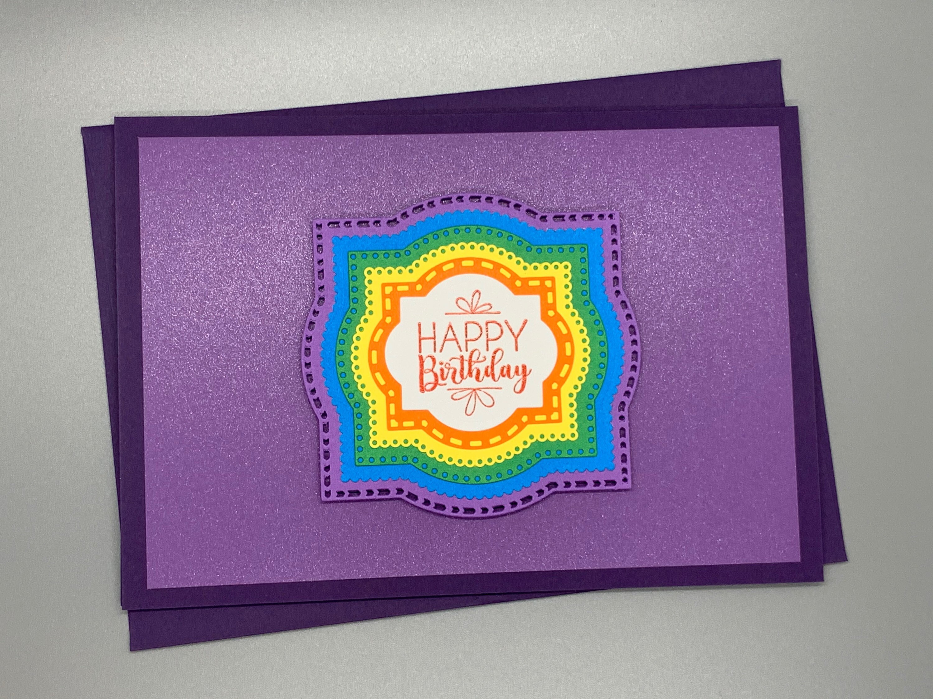 Handmade Rainbow Happy Birthday Card - Etsy