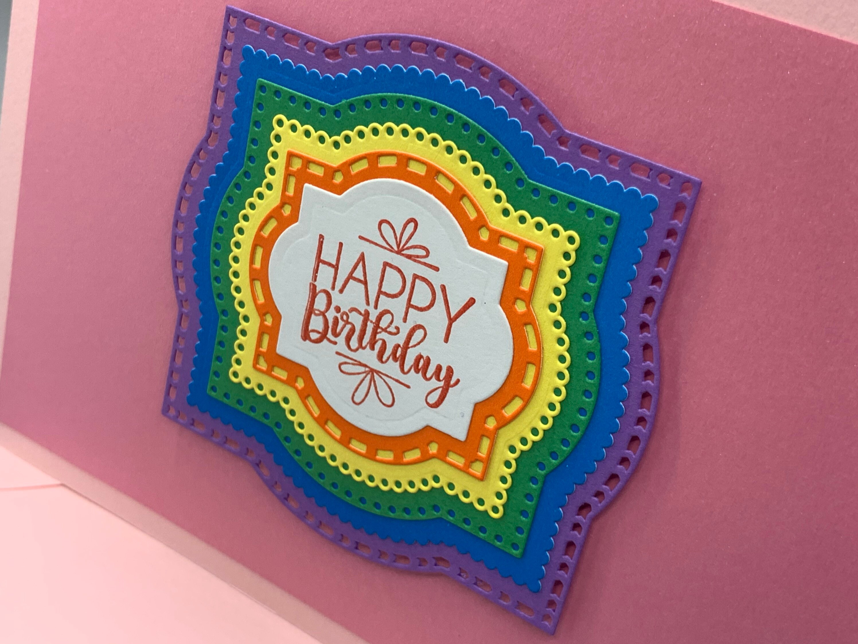 Handmade Rainbow Happy Birthday Card - Etsy