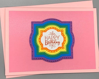 Printable Rainbow Happy Birthday Card for Kids,rainbow Birthday Card ...