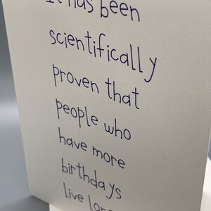 Handmade Birthday Card Reads “it Has Been Scientifically Proven That ...