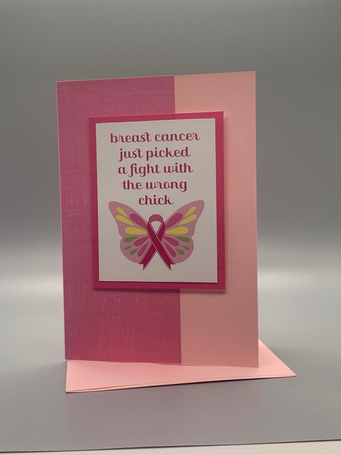 Handmade Breast Cancer Support Card Reads breast Cancer - Etsy