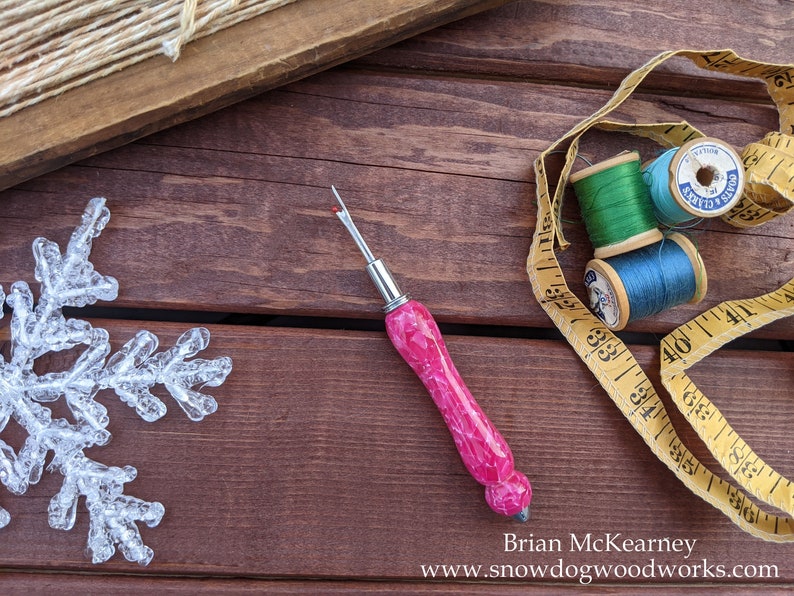 107 Pink Seam Ripper or Stiletto Hand Turned Acrylic - Etsy