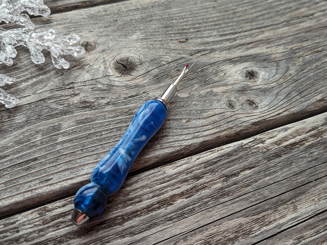 Blue Acrylic Seam Ripper Hand Turned : Chrome Blade Sewing Tool, Custom ...