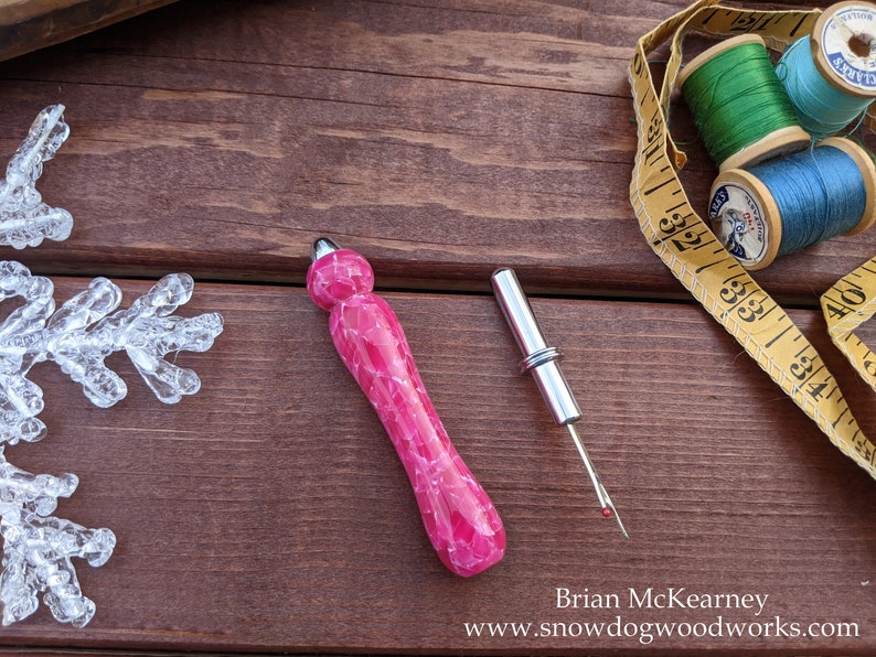 107 Pink Seam Ripper or Stiletto Hand Turned Acrylic - Etsy