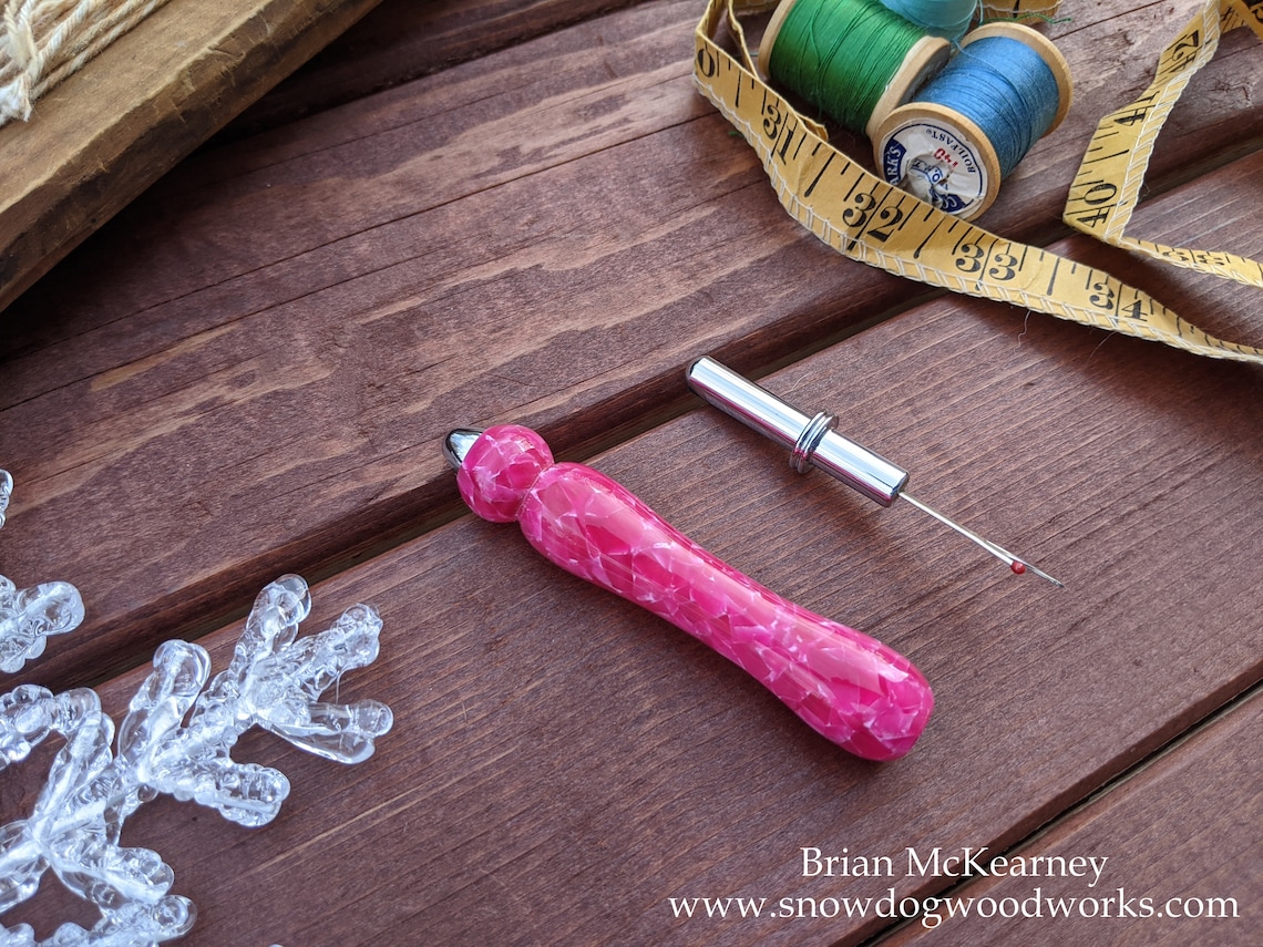 107 Pink Seam Ripper or Stiletto Hand Turned Acrylic - Etsy