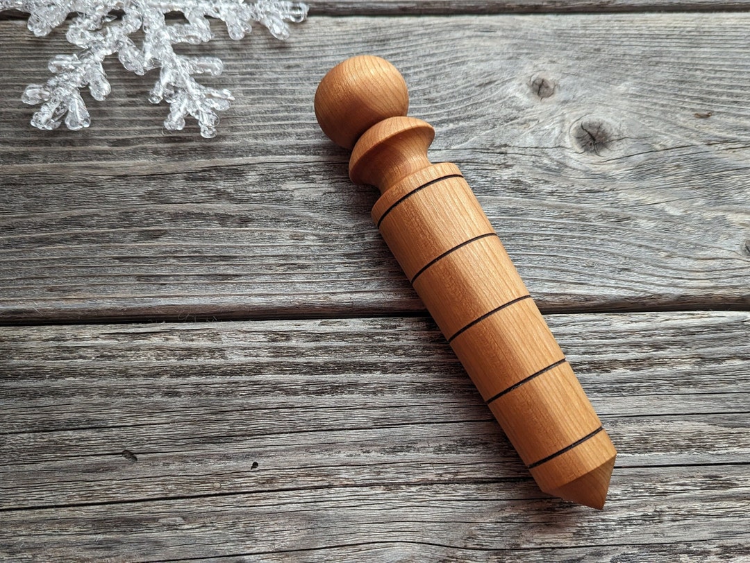 Maple Wood Garden Dibber, Hand Turned Maple Wood Dibbler Tool, Seed ...