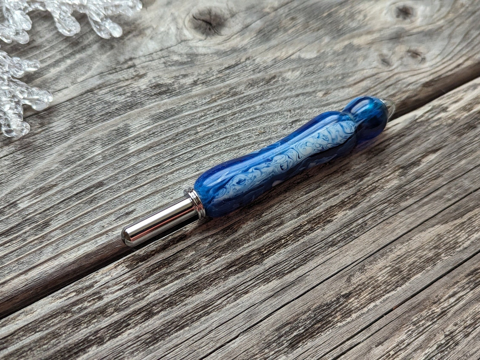 Blue Acrylic Seam Ripper Hand Turned : Chrome Blade Sewing Tool, Custom ...
