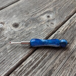 Blue Acrylic Seam Ripper Hand Turned : Chrome Blade Sewing Tool, Custom ...