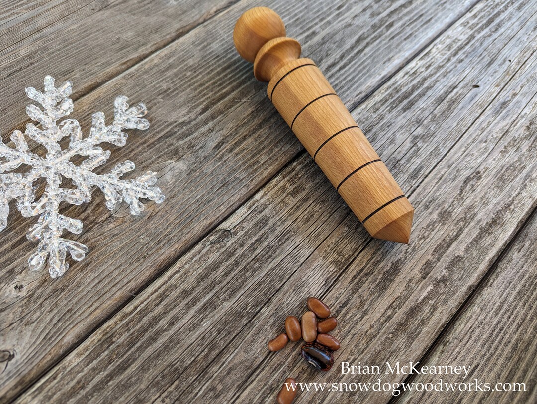 52 Maple Wood Garden Dibber, Hand Turned Maple Wood Dibbler Tool, Seed ...