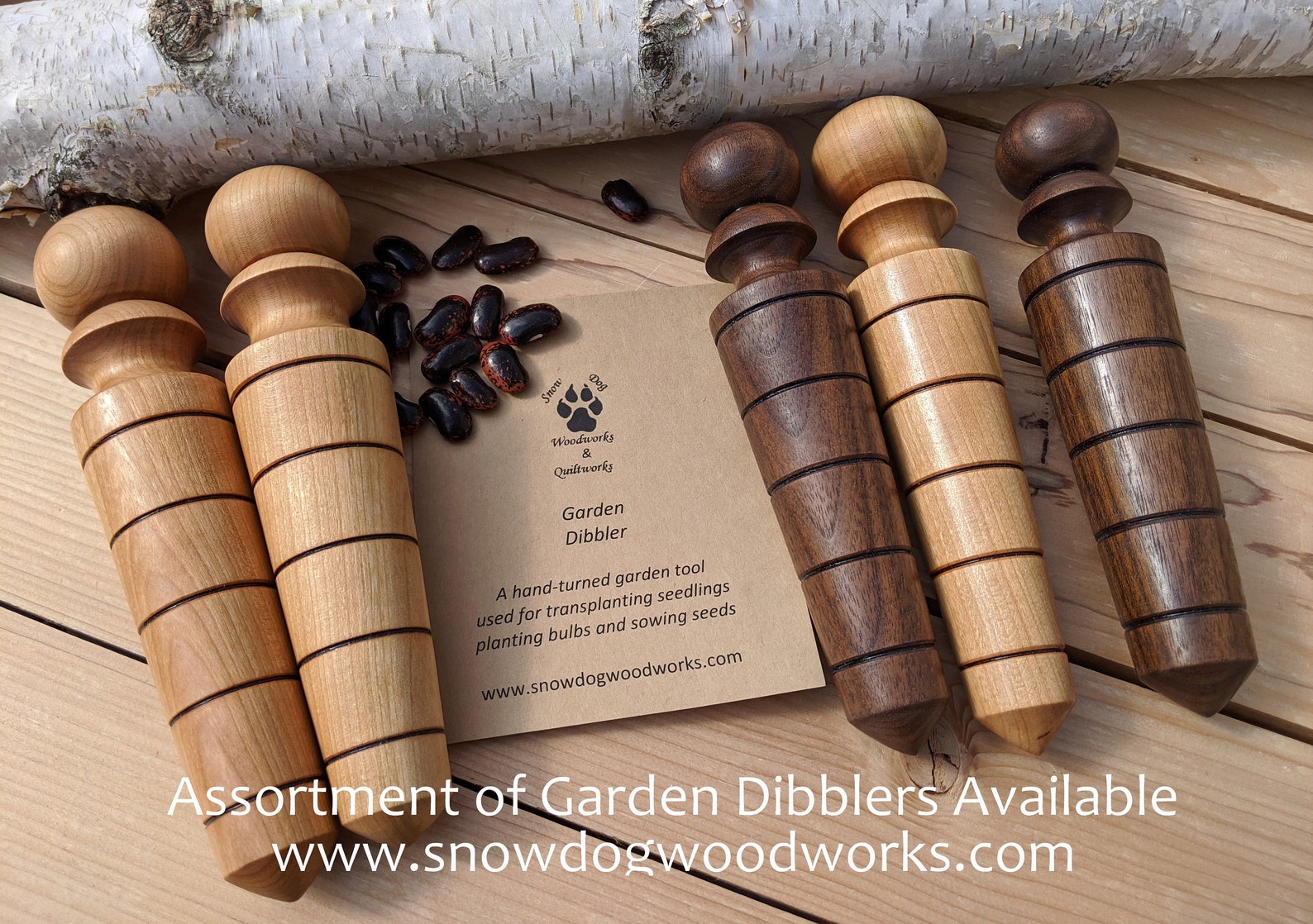 28 Sapele Wood Garden Dibber, Hand Turned Sapele Wood Dibbler Tool ...