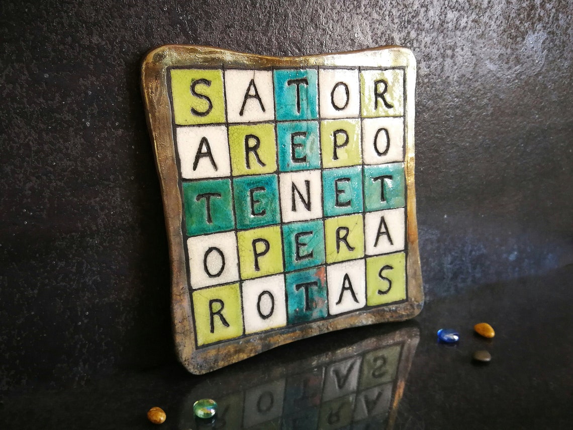 Raku Ceramic Magic Sator Square Protective Charm of Your - Etsy