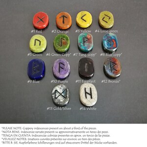 Set of 25 Elder Futhark Runes in Raku Ceramic, 24 Blank Rune Wyrd and ...