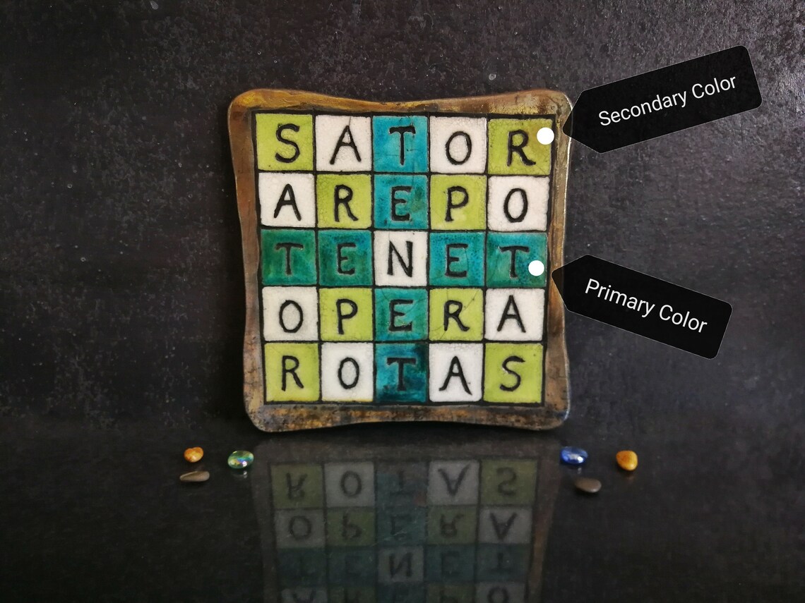 Raku Ceramic Magic Sator Square Protective Charm of Your - Etsy