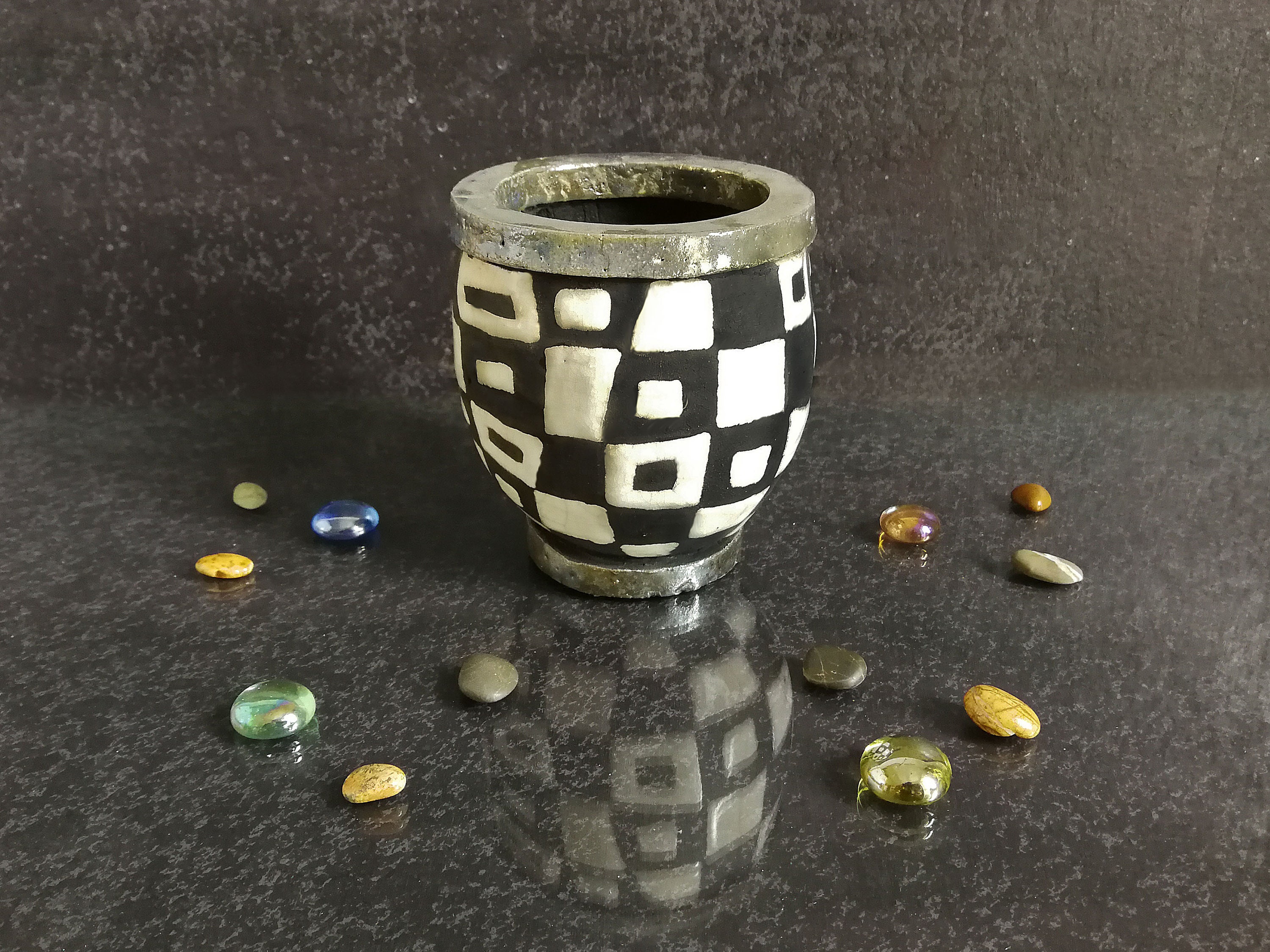 Raku pottery pencil cup holder ceramic pen holder for desk | Etsy