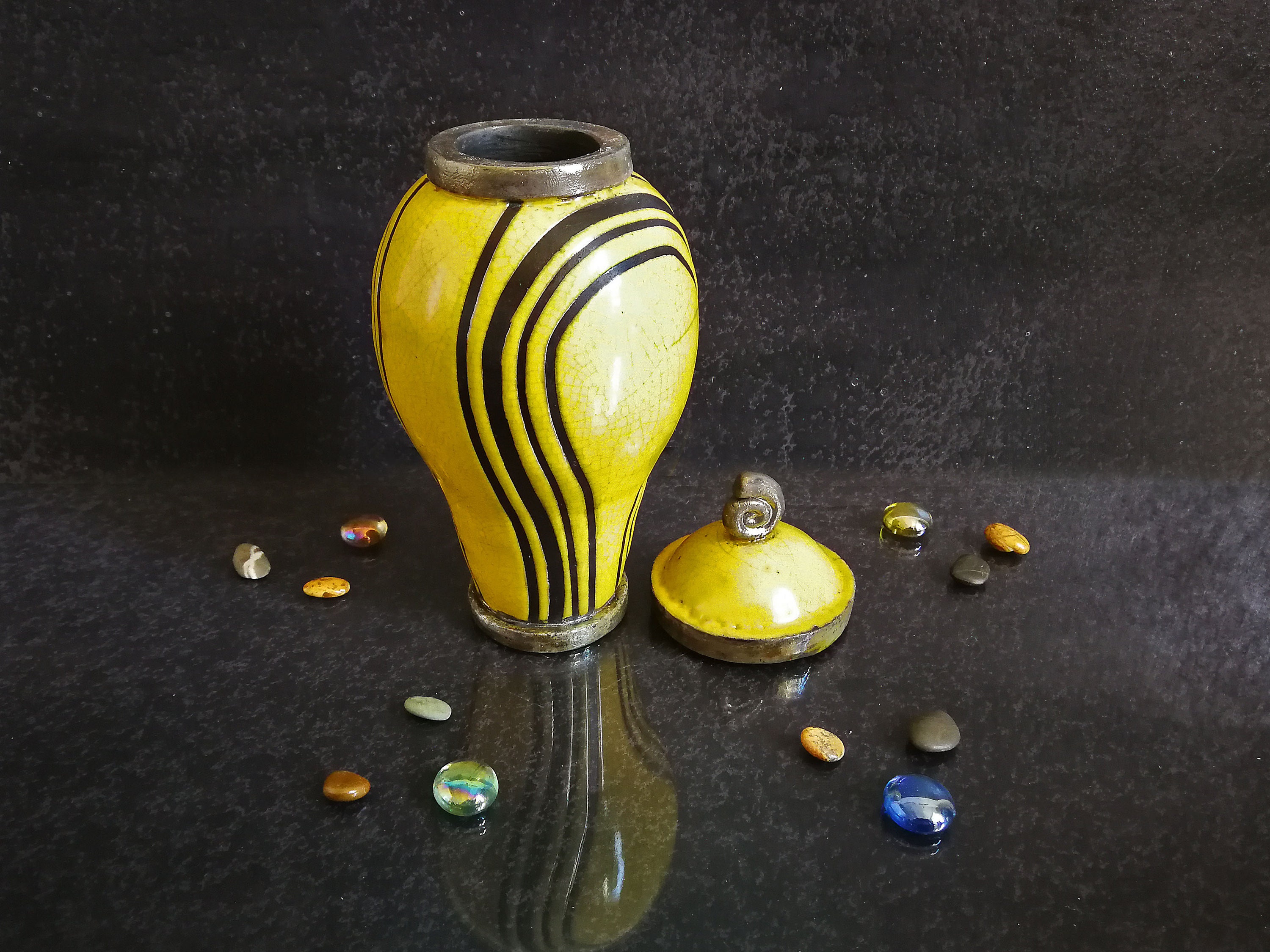 Raku Pottery Yellow Urn for Human or Pet Ashes Minimal and - Etsy