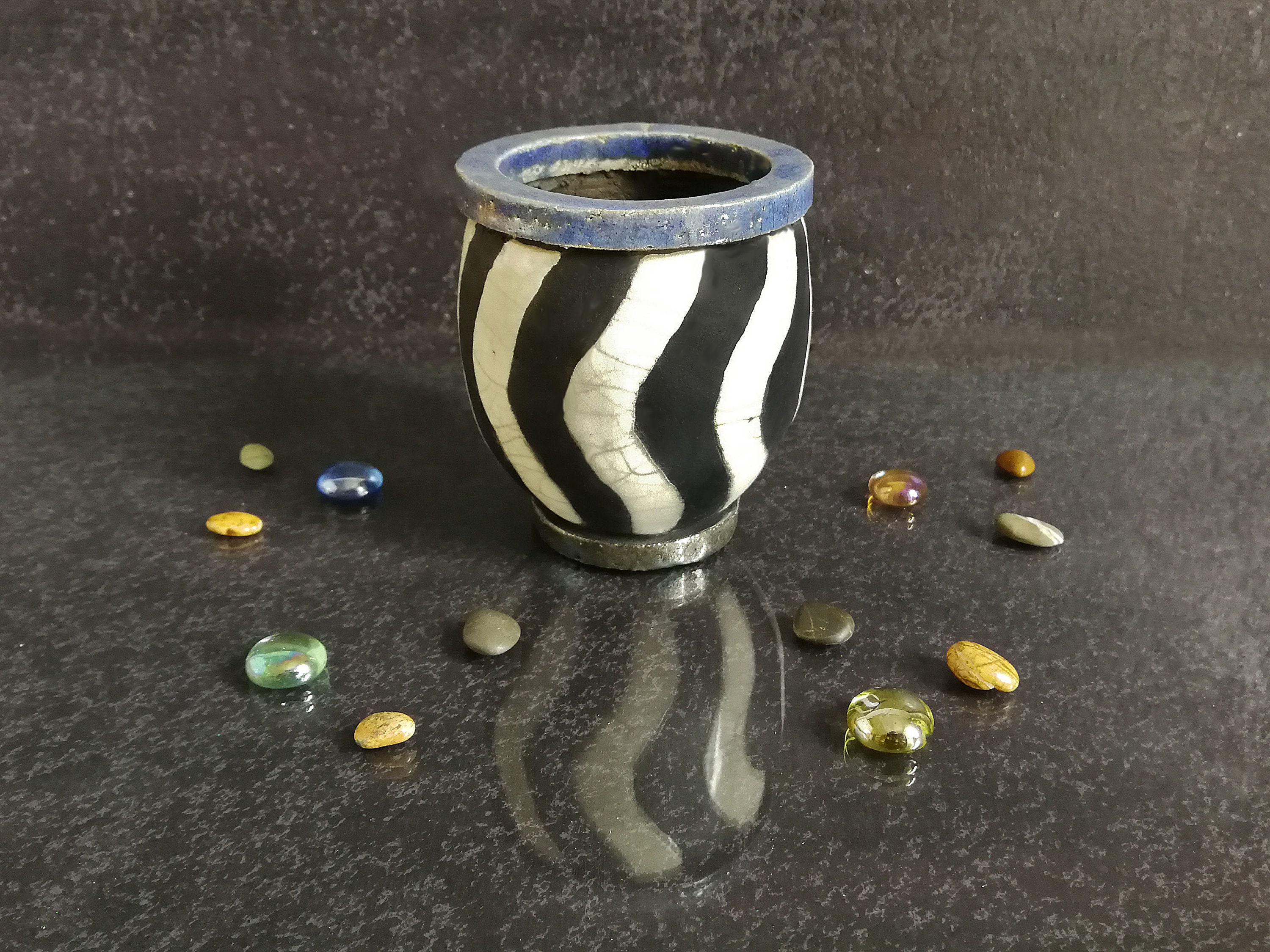 Raku pottery pencil cup holder ceramic pen holder for desk | Etsy