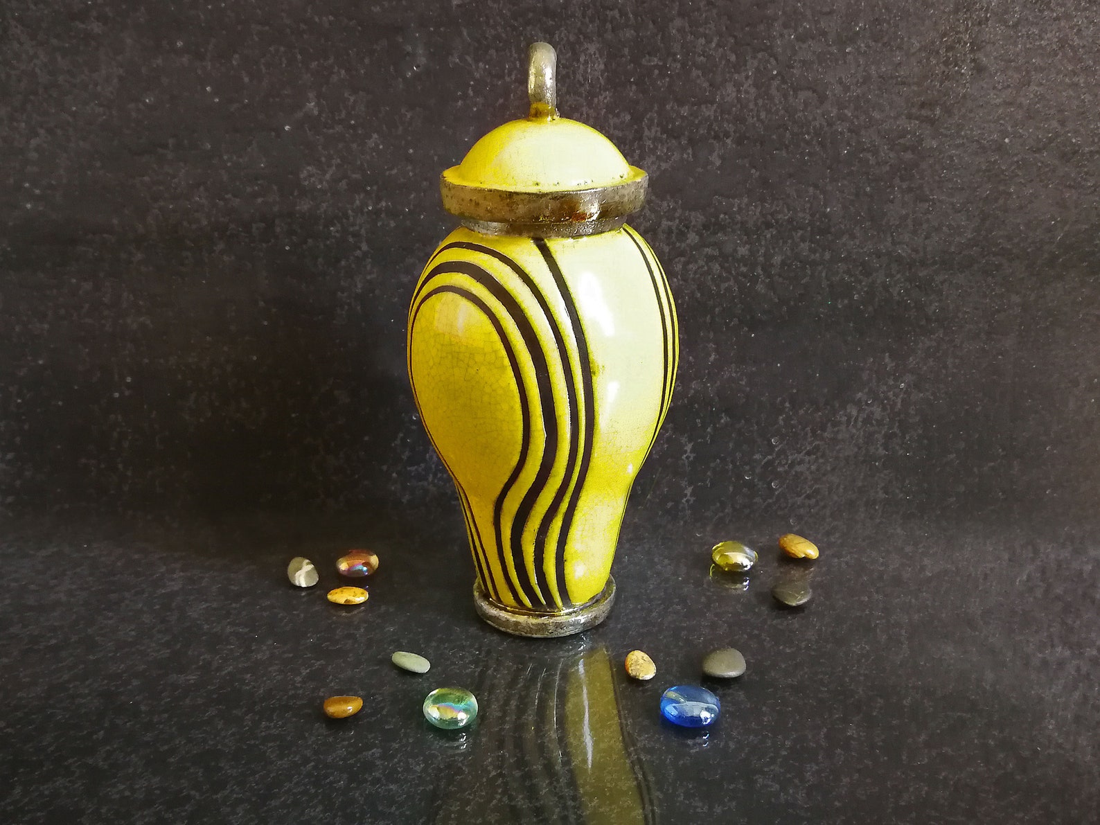 Raku Pottery Yellow Urn for Human or Pet Ashes Minimal and - Etsy