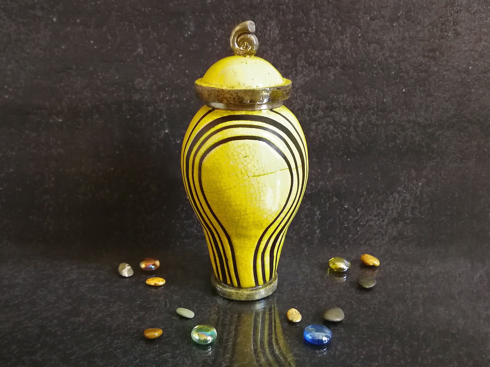 Raku Pottery Yellow Urn for Human or Pet Ashes Minimal and - Etsy