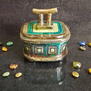 Raku Ceramic Geometric Jewelry Boxes, Set of Three or Individual ...