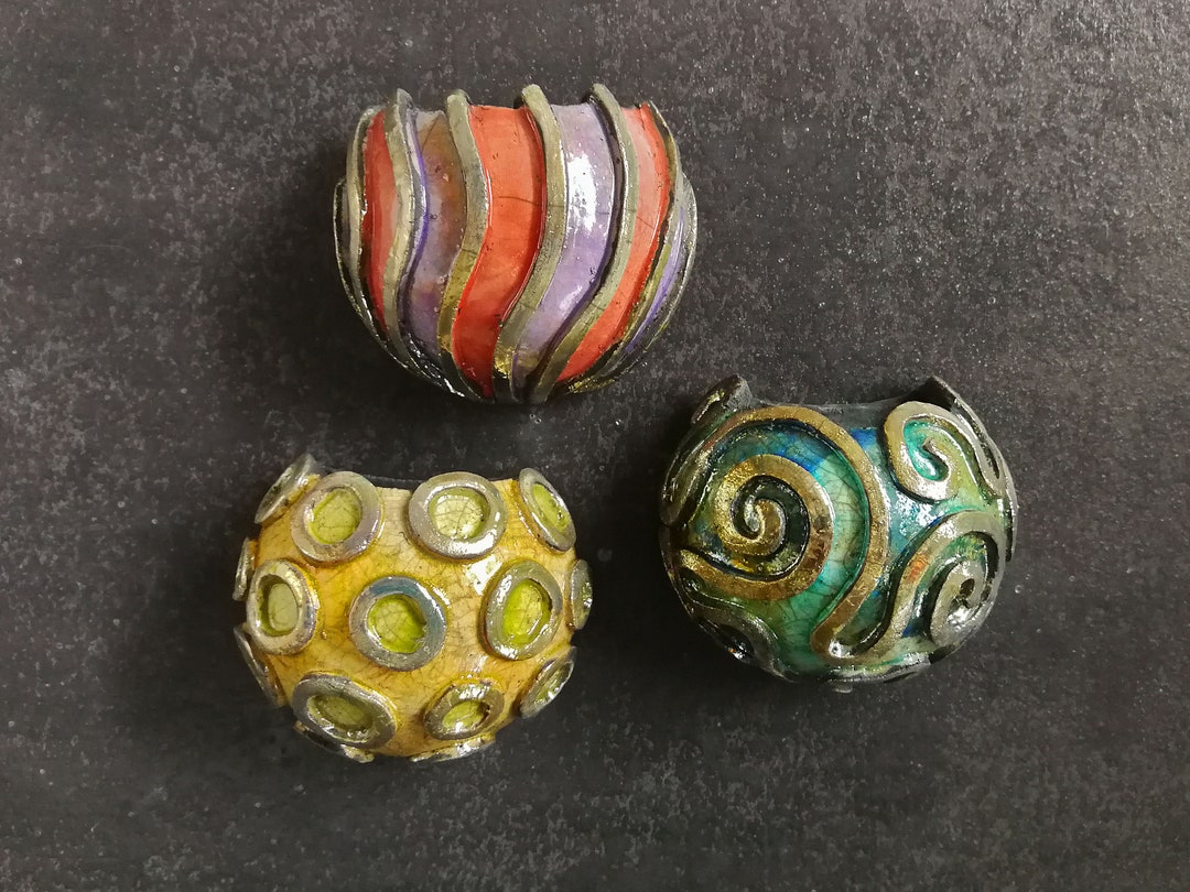 Ceramic Radiator Humidifier or Wall Vase, Set of Three Colorful ...