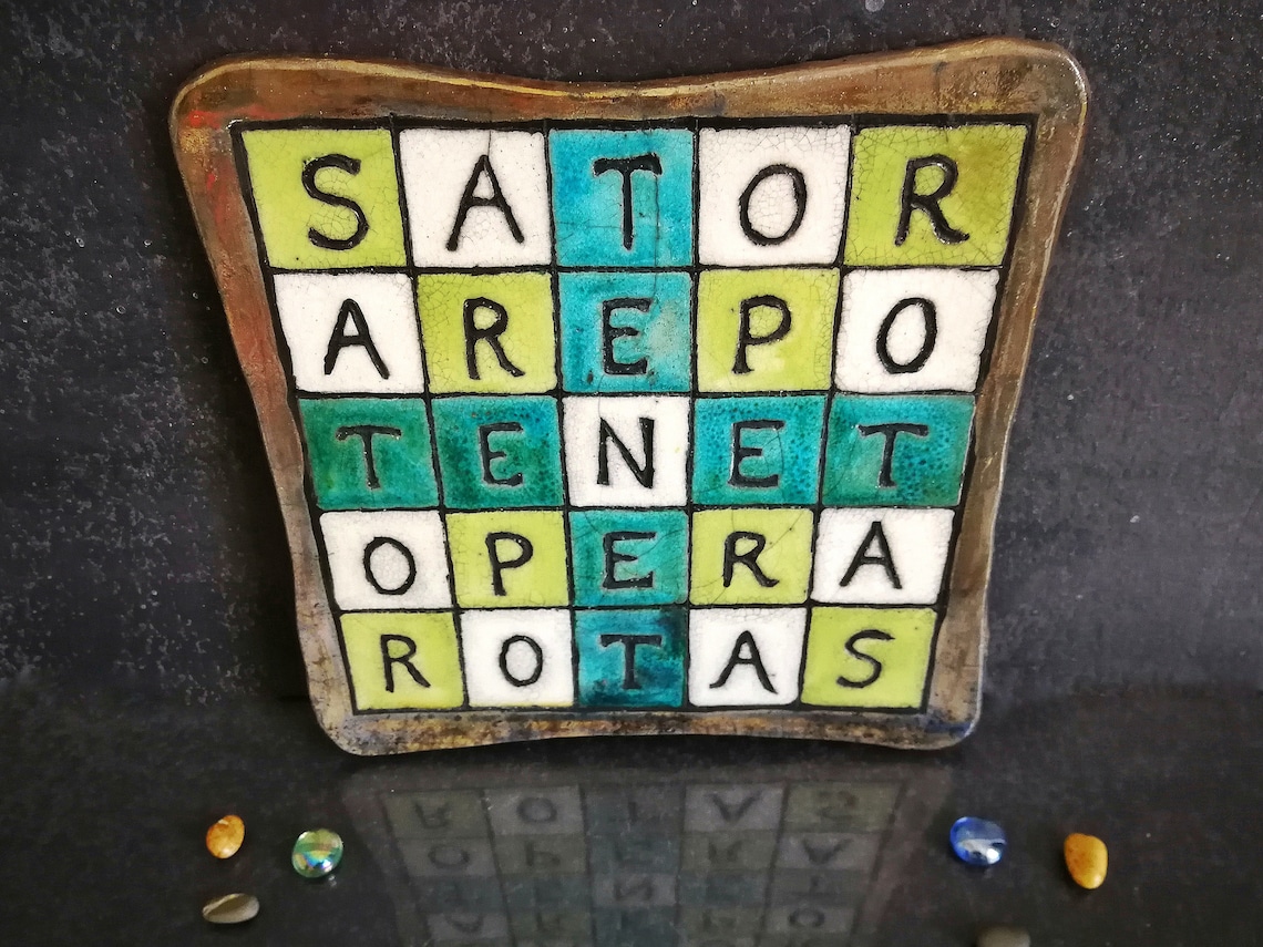 Raku Ceramic Magic Sator Square Protective Charm of Your - Etsy