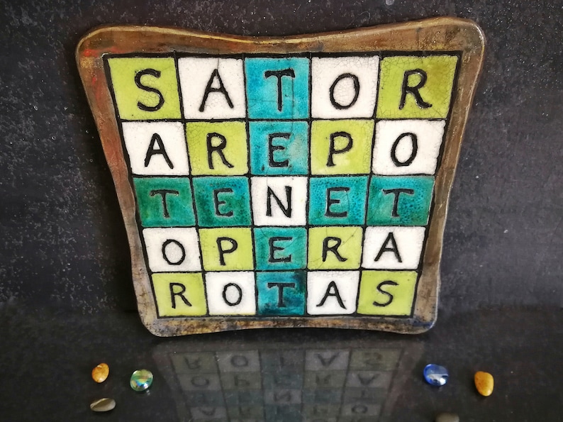 Raku Ceramic Magic Sator Square Protective Charm of Your - Etsy