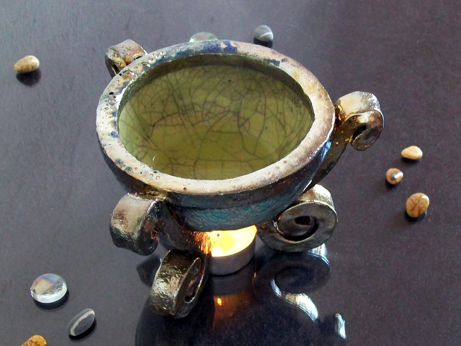 Raku Pottery Oil Burner Ancient Brazier Magical Ceramic - Etsy