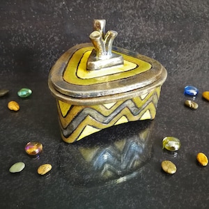 Raku Ceramic Geometric Jewelry Boxes, Set of Three or Individual ...