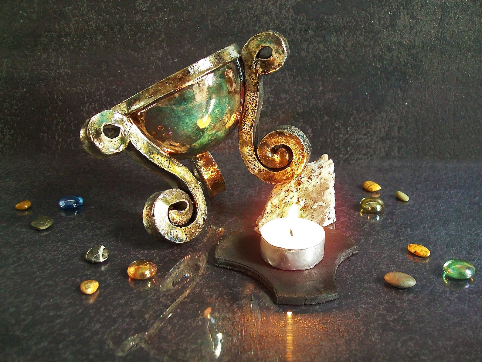 Raku Pottery Oil Burner Ancient Brazier Magical Ceramic - Etsy