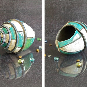 Raku Pottery Sea Shell Planter Pot House of Hermit Crab - Etsy