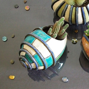 Raku Pottery Sea Shell Planter Pot House of Hermit Crab - Etsy