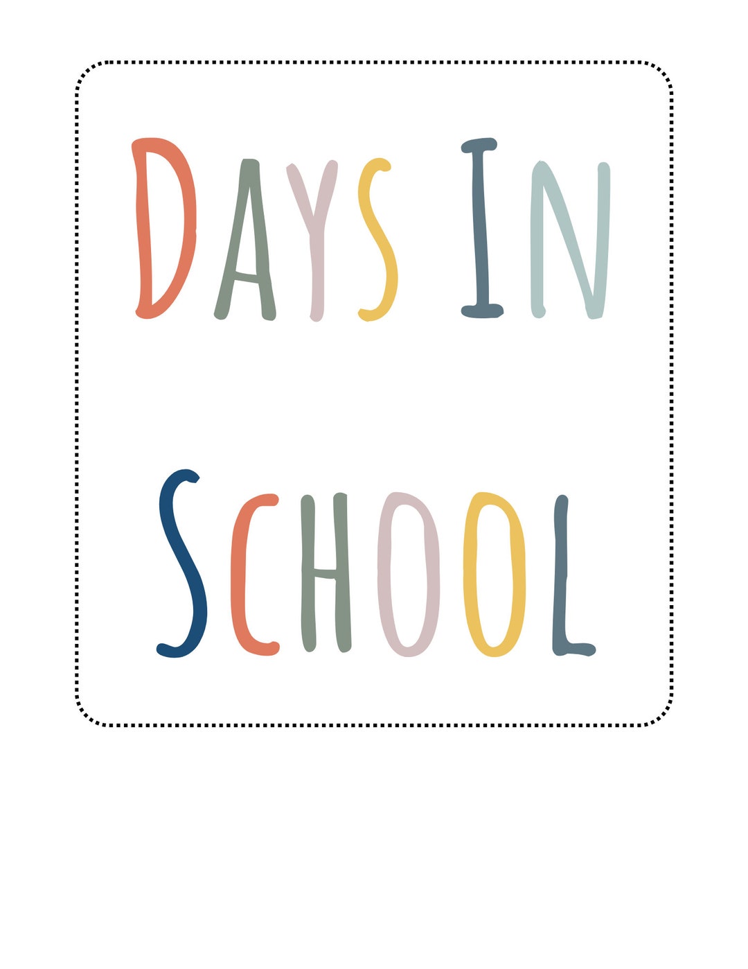 Calm Boho | Days in School | Ten Frames - Etsy