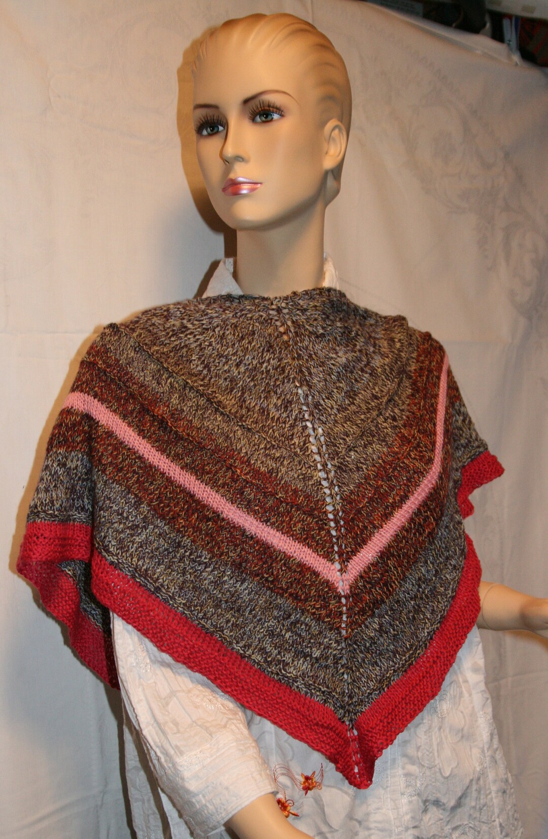 Triangular Cloth Hand-knitted Gradient Blue/colorful - Etsy