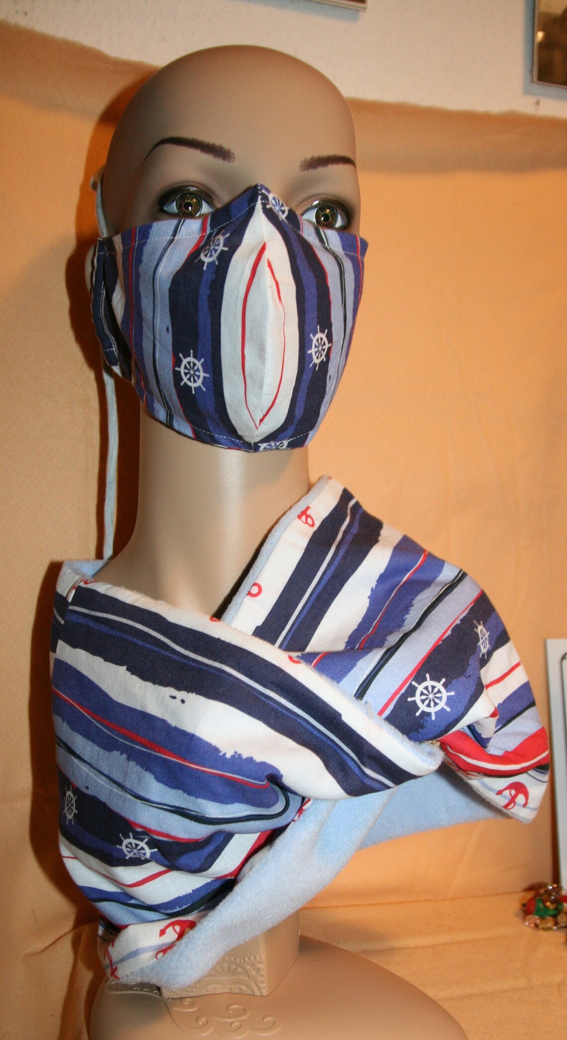 Loop and Face Mask Makeshift Mask Mouth and Face Cover With - Etsy