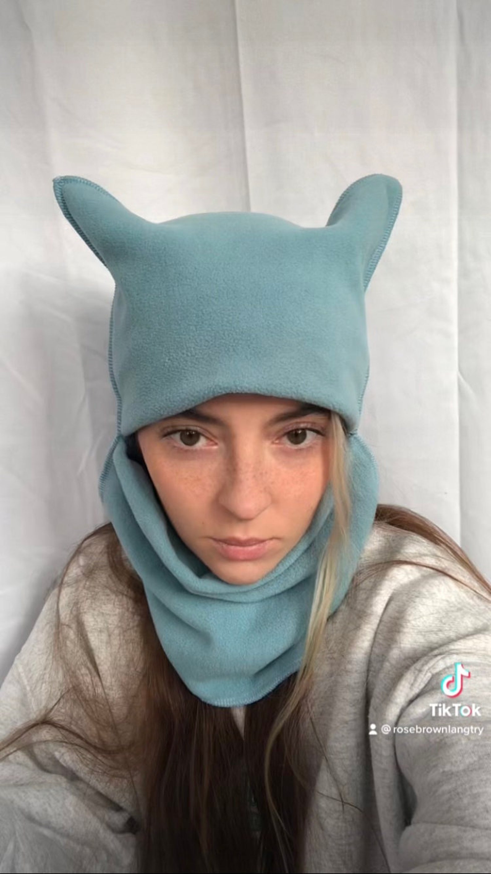 Blue Balaclava With Ears, Balaclava Mask, Warm Full Face Cover - Etsy