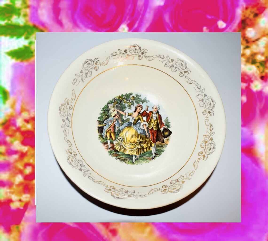 Vintage British Empire Ware Menuet 2 Pcs Set of Plates Bowls - Etsy Canada